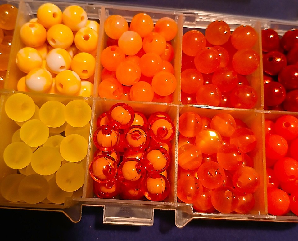 Premium Trout Salmon Steelhead Fishing Beads 8mm Assortment 10 Colors ...