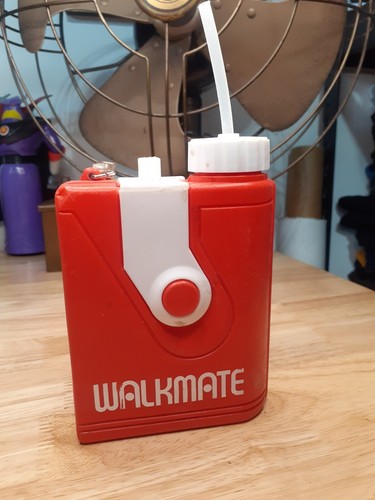 Vintage 90s Water Sports Straw Bottle WALKMATE Plastic RED Walkman Shape Drink | eBay