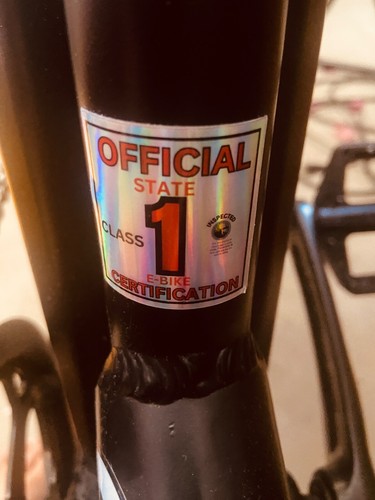 Class 1 E-Bike Class 1 E-Bike Sticker - Durable & Weatherproof Decal | eBay