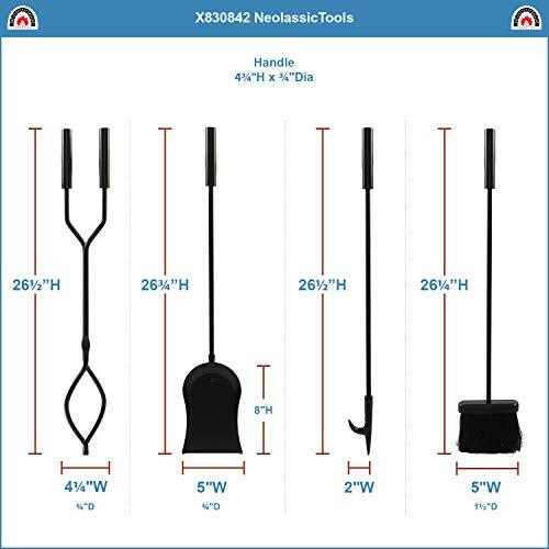 Minuteman International Neoclassic 5-piece Fireplace Tool Set Black ...