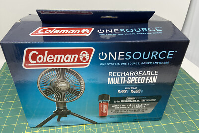 Coleman Fan Portable Onesource Rechargeable Multi-Speed Fan New | eBay