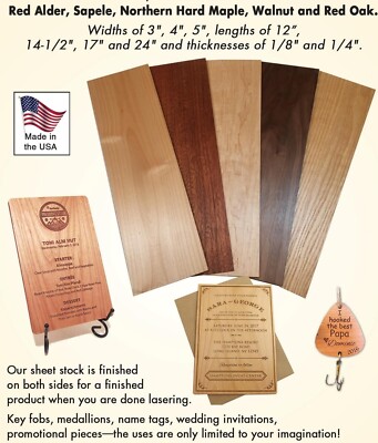 Hard Maple Sheet Stock 20 pak 4x24x1/8 | eBay