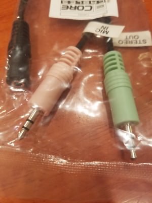 Headset/Mic Breakout Cable -(Pack of 27) 3.5mm Female to Dual 3.5mm ...