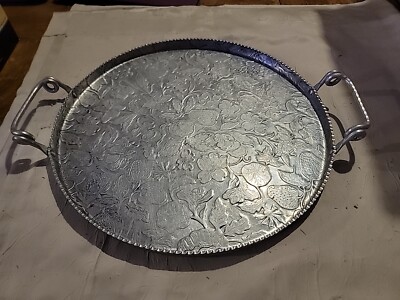 Vintage Keystoneware Paisley Aluminum 402 Round Tray with Handles | eBay