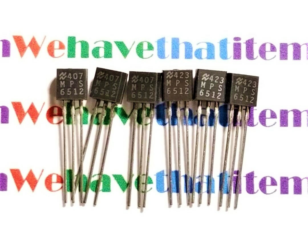 MPS6512 / CROSSES TO ECG229, NTE229 / TRANSISTOR / TO92 / 6 PIECES (qzty) | eBay