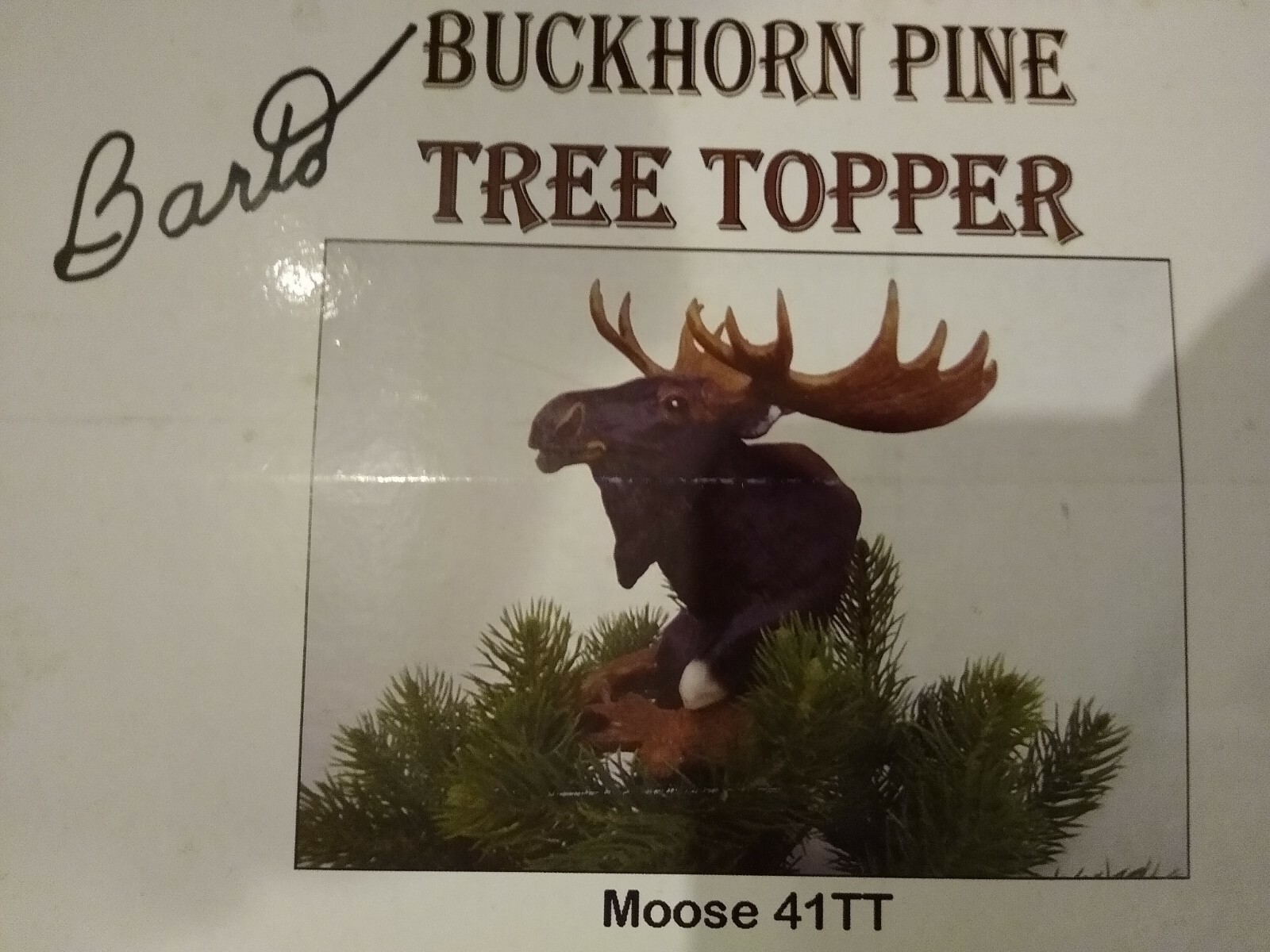 Buckhorn Pine Tree Topper Moose Figurine Or Christmas Tree Topper ...