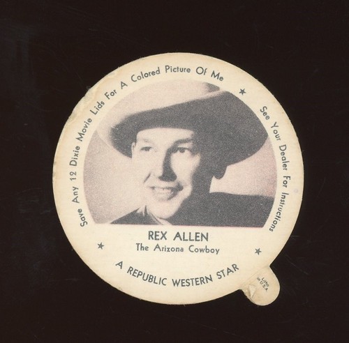 1951 F5-17 Dixie Lids Movie Stars #1 Rex Allen VG | eBay