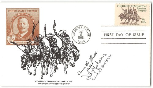 US #1934 FDC, 1981, OK Philatelic Society, Signed by designer and ...