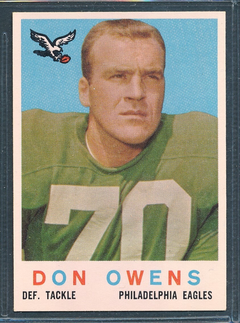 1959 Topps Football #47: DON OWENS Rookie RC Philadelphia Eagles ~ NM ...