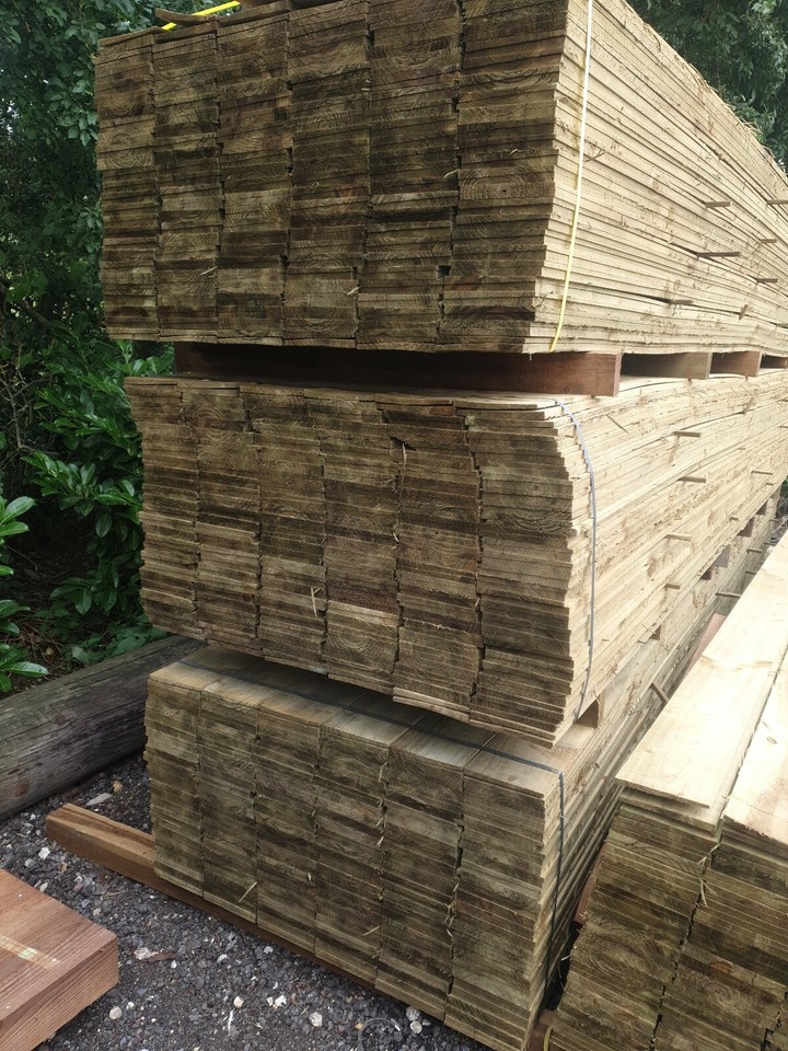Feather Edge Boards Pressure Treated 3.6m 150mm 6 inch cladding | eBay UK