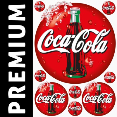 COCA COLA - KIT Decals Stickers Sponsors Car Bike Motorcycle Motocross ...