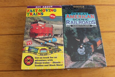 GREAT AMERICAN SCENIC RAILROADS + FAST MOVING TRAINS VHS LOT [NEW ...