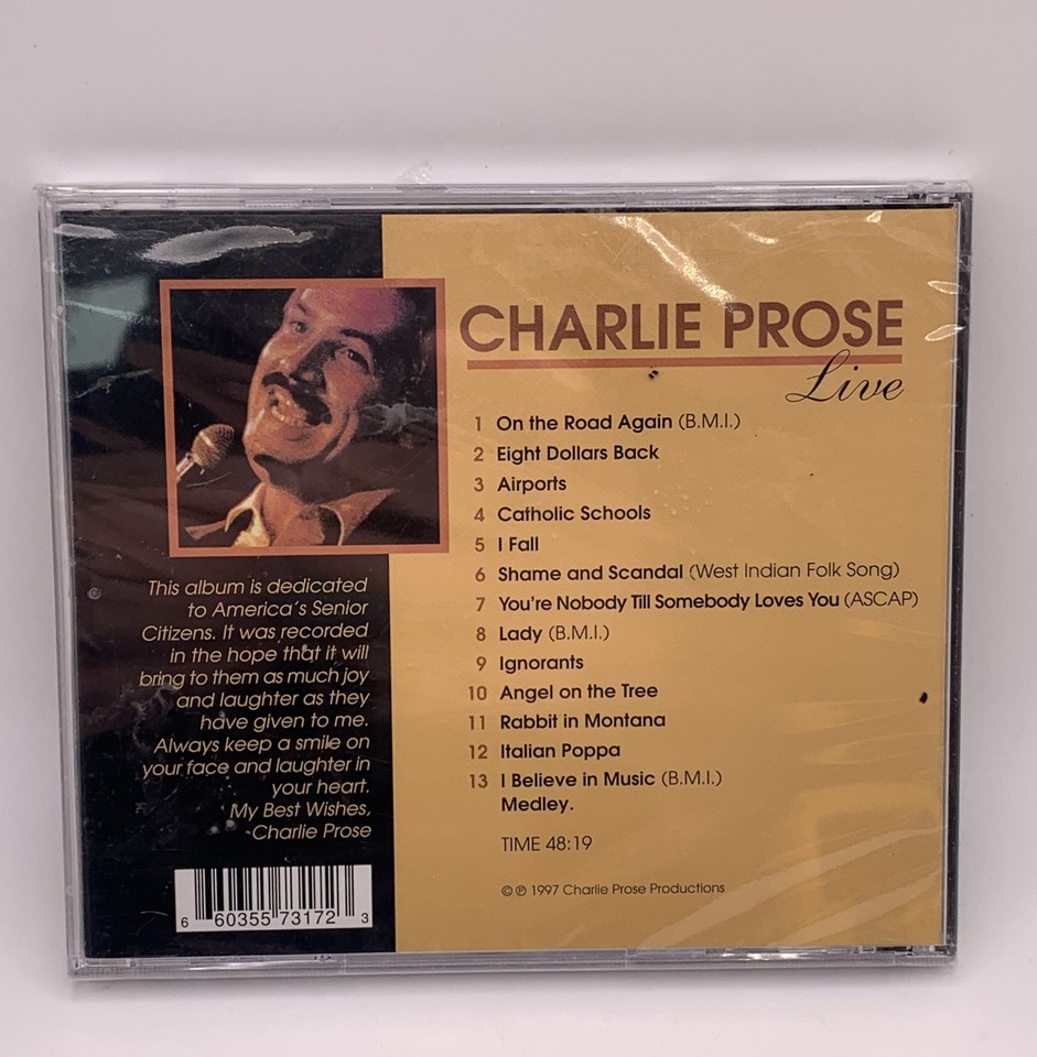 CHARLIE PROSE - Charlie Prose Live - 1997, CD NEW, SEALED | eBay