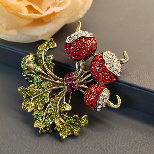 Exquisite Crystal Radish Brooch Women Custome Brooch Jewelry Dress ...