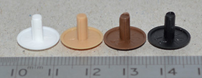 3mm Plastic Hole Cover Caps for Unused holes Black White Pine & Brown ...