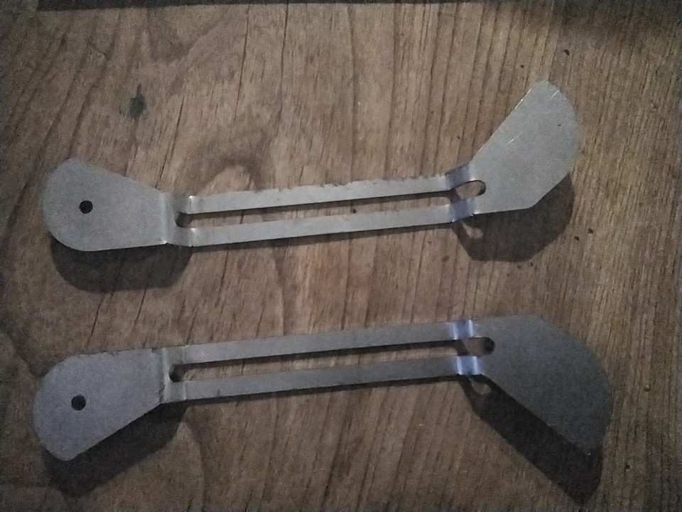 Pair of Petrol tank knee grip brackets. welded on type. Suits Tiger cub ...