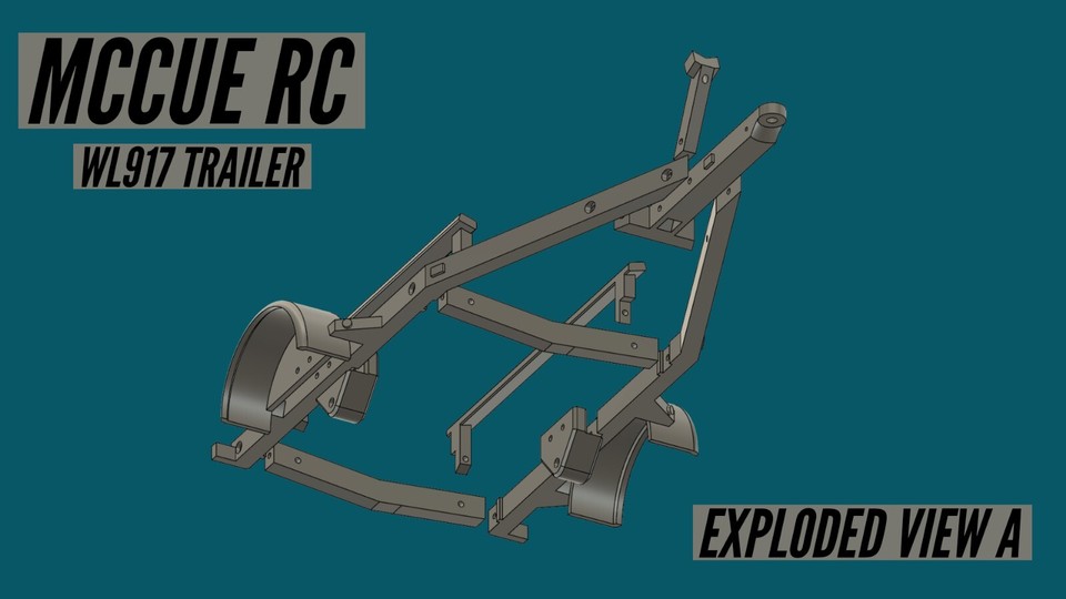 McCue RC Boat Trailer 1/18 1/24 For Wl917/Sprintjet Raw Builders Kit Single Axle | eBay