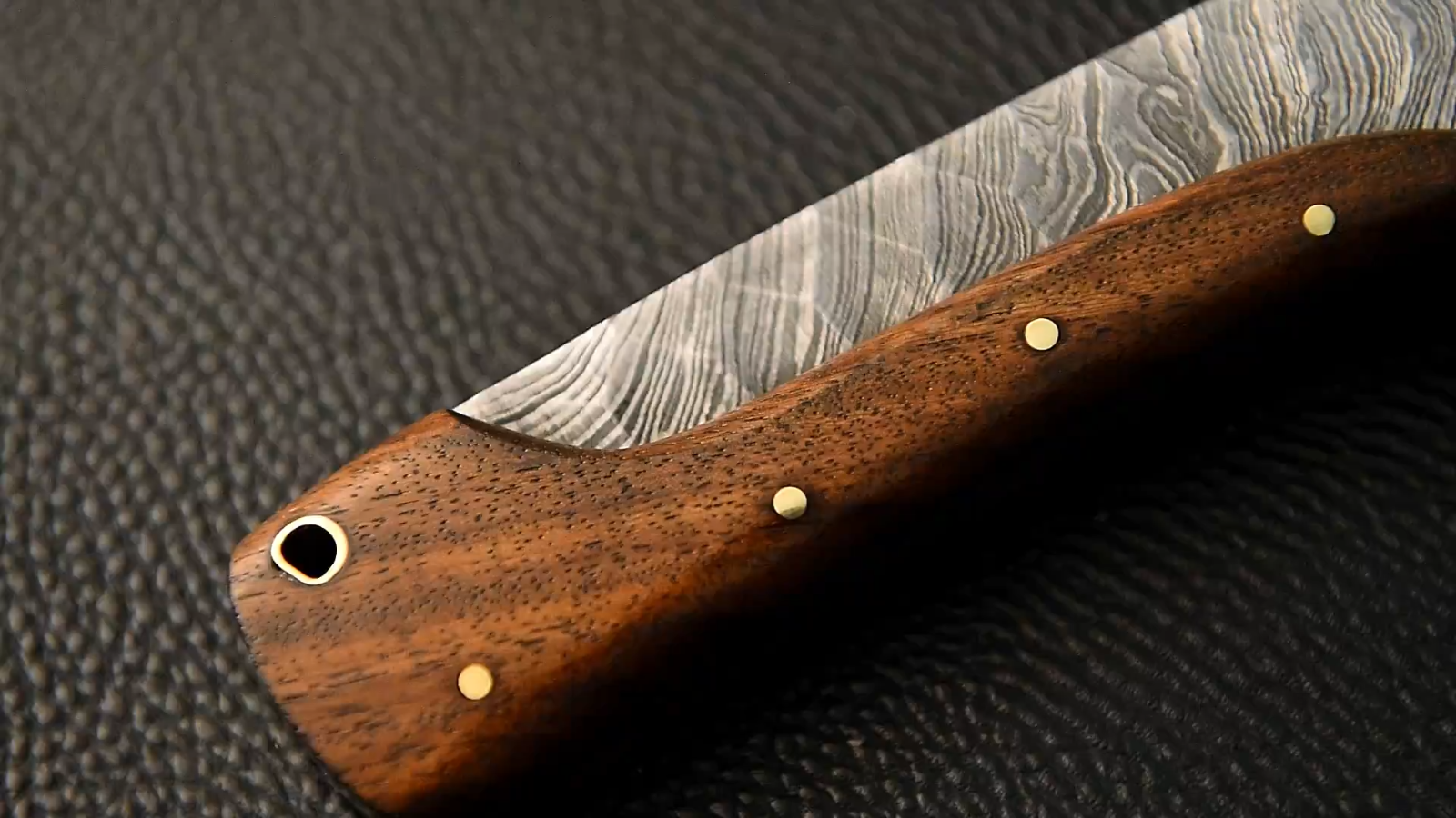 12" Ridged Unique Damascus Steel Hunting Full-Tang Drop Point Bowie ...