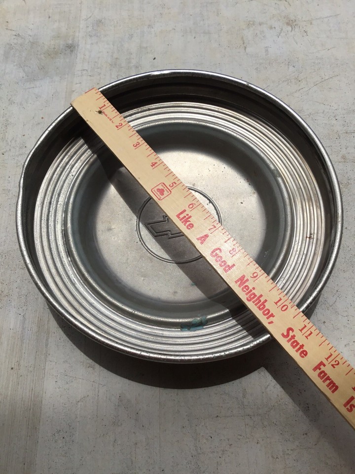 Vintage Chevrolet Dog Dish Hub Cap Poverty OEM 1966 Stainless Steel ...