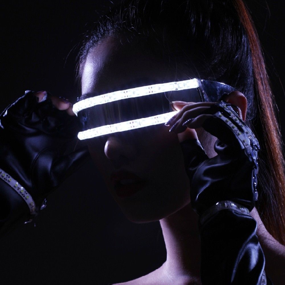 Blinking Led Shutter Shade Light Up Glasses Glow Flash Rave Party Club ...