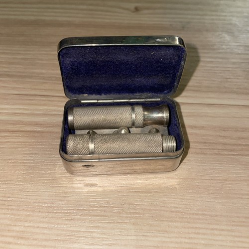 Vintage Miniature Travel Safety Razor Case Marked Germany Shave Dopp ...