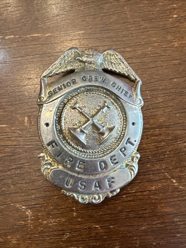 Vintage USAF United States Air Force Senior Crew Chief Fire Department ...
