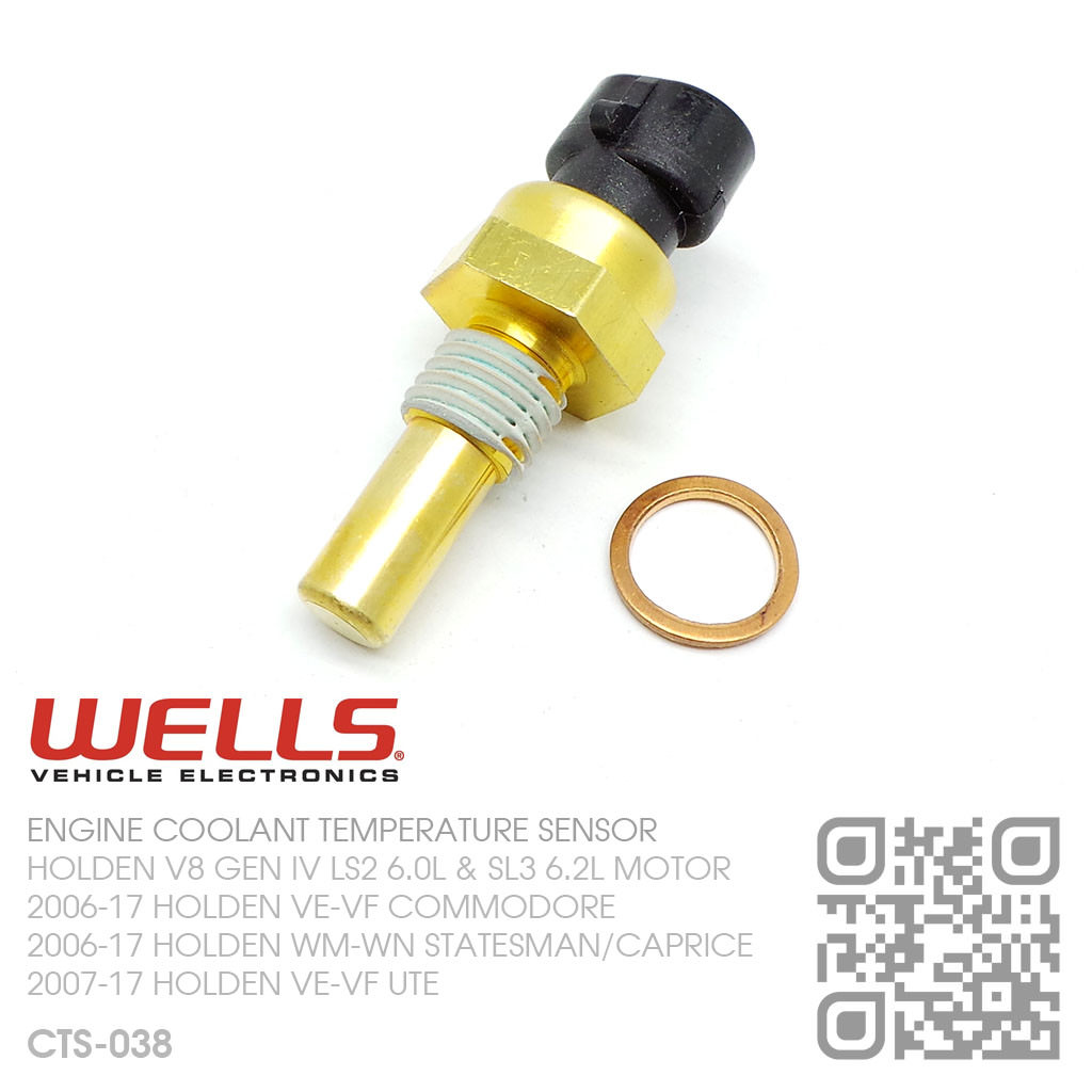 WELLS COOLANT TEMP SENSOR V8 GEN IV LS2 6.0L [HOLDEN WM-WN STATESMAN ...