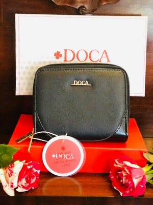 DOCA WALLET/PURSE WOMEN'S FASHION MADE IN GREECE BLACK | eBay
