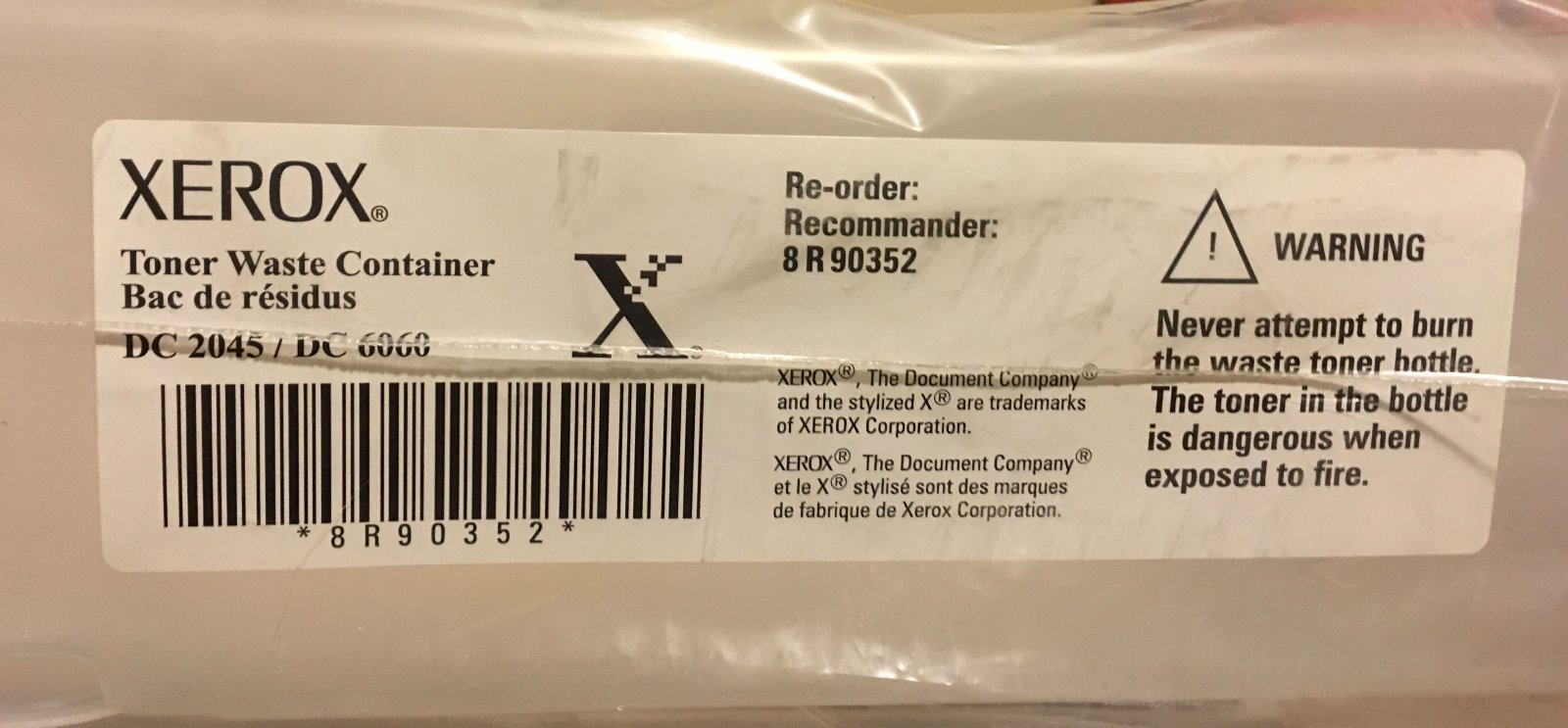 Xerox Docucolor DC 2045 6060 Toner Waste Container 8R90352 | eBay