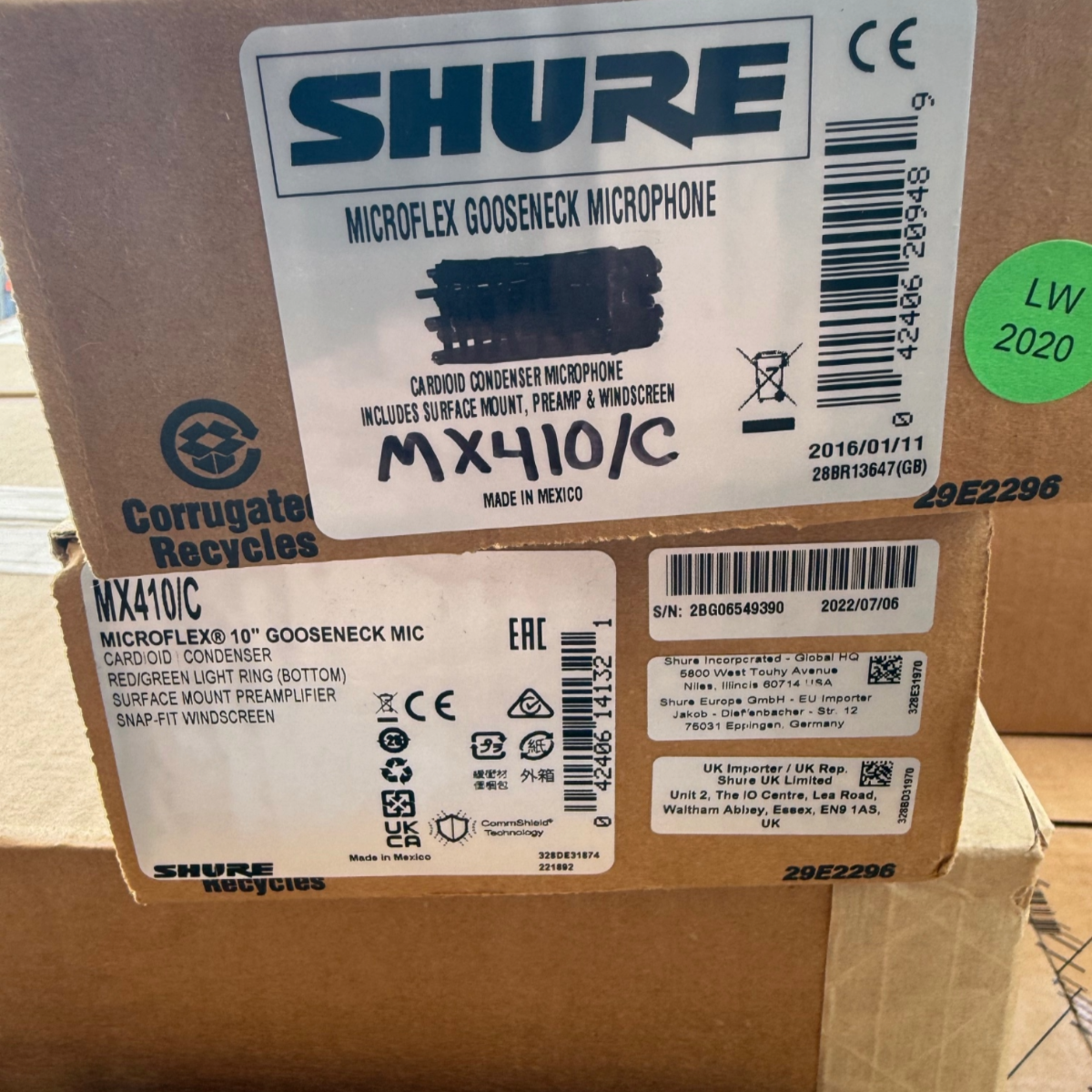 Shure MX410/C Microflex Mini 10" Gooseneck Mic Cardioid 30 Day Returns ...