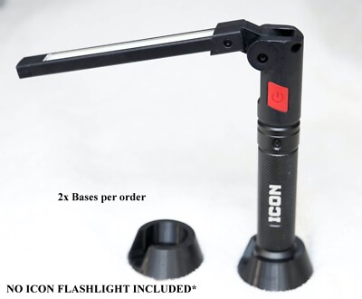 XL Base + Standard 2X ICON 800 lumens Flashlight Base 3D Printed Harbor ...