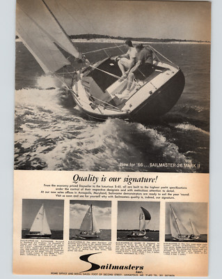 1966 PAPER AD 26 Mark II Sailmaster Sailboat Boat 22D 45' | eBay