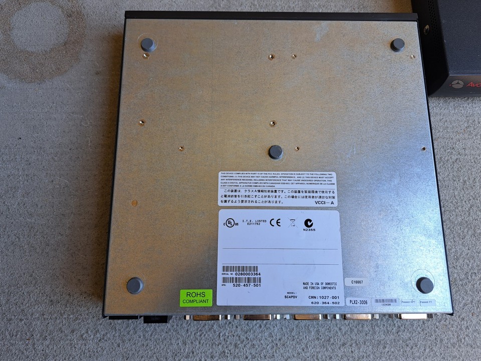 2x Avocent Cybex SwitchView SC4 Secure DVI KVM 4-Port Switch w/ cords ...