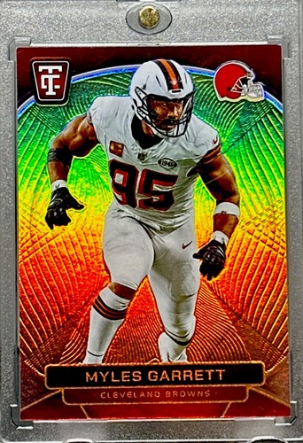 Myles Garrett RARE GOLD REFRACTOR INVESTMENT CARD SSP /10 PANINI BROWNS ...