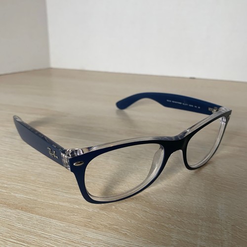 Ray-Ban RB2132 New Wayfarer 6053/71 FRAMES ONLY Sunglasses Blue RARE ...