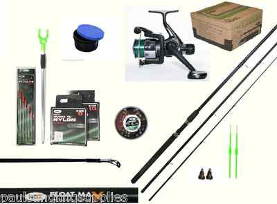 Complete Starter Float Fishing Outfit Set Kit Beginners Rod Reel Hooks ...