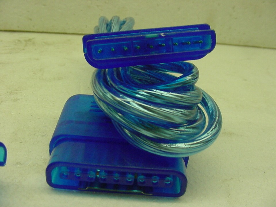 x2 blue ps 2 one ps1 playstation game controller extension 6ft plug ...