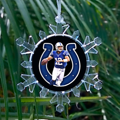 Indianapolis Colts Andrew Luck Snowflake Blinkng Holiday Christmas Tree ...