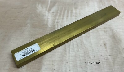 C360 Solid Brass Flat Bar Stock 1/2" x 1-1/2" x 12” milling plate diy knife | eBay