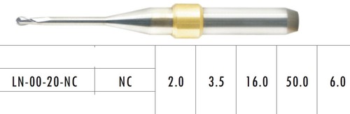 Dental Tools CAD/CAM Milling Burs LN-00-20-NC 2.0mm Zirconia Bomaoer | eBay