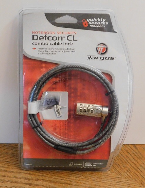 New Targus Defcon CL Combo Cable Lock Notebook Security PA410U Sealed ...