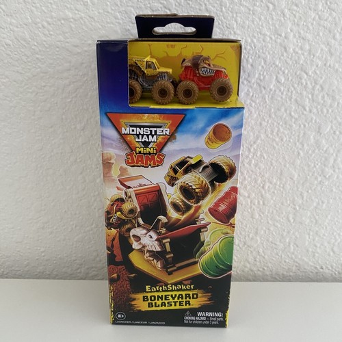 Monster Jam Mini Jams, Earthshaker Boneyard Blaster Playset Mini Truck ...