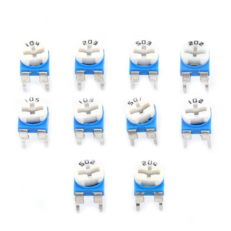 100pcs Set Variable Resistor Potentiometer Rheostat Trimpot 500ohm ...