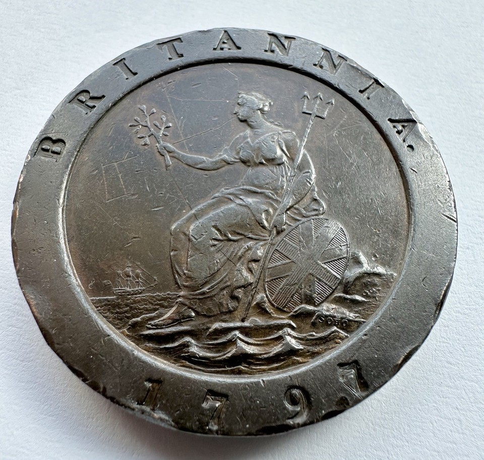1797 Cartwheel Twopence - George III British Copper Coin*463 | eBay UK