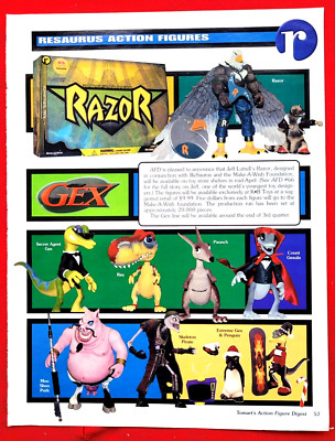 2000 RAZOR GEX Action Figures Toys REX PAUNCH GEXULA MOO SHOO PORK ...