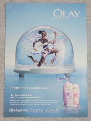 2010 Magazine Advertisement Page Olay Ribbons Body Wash Snow Globe ...