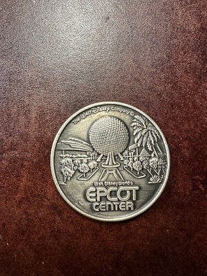 Walt Disney World Epcot Center 1982 Souvenir Medallion Coin - Vintage ...