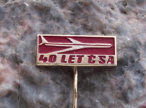 1963 CSA Czechoslovakia Czech Airlines 40th Anniversary Pin Badge | eBay