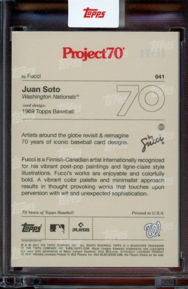 2021 Topps Project 70 Card #641 Juan Soto 1969 by Fucci Rainbow Foil # ...