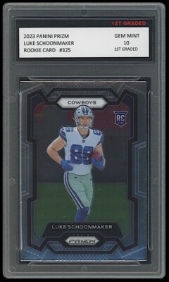 Luke Schoonmaker 2023 Panini Prizm 1st Graded 10 Rookie Card #325 NFL ...